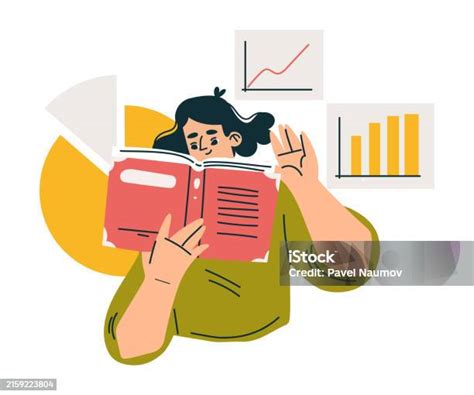 주식에 투자 와 여자 캐릭터 읽다 책 거래 이익 벡터 일러스트 개념에 대한 스톡 벡터 아트 및 기타 이미지 개념 거래자