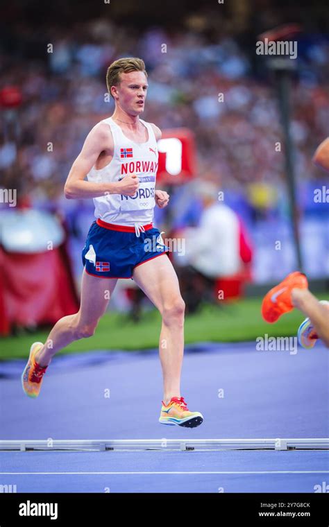 Narve Gilje Nordås Participating In The 5000 Meters At The Paris 2024