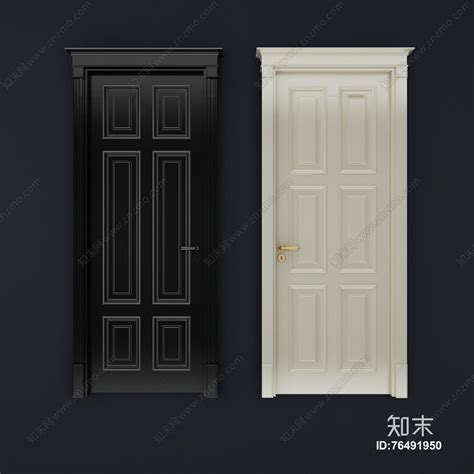 欧式实木房门组合3d模型下载【id76491950】知末3d模型网