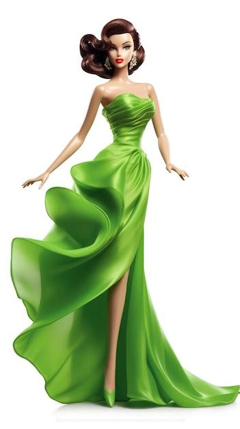 Premium Photo Model In A Green Dress