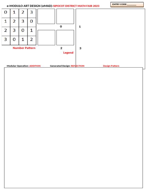 Addition E Modulo Art Contest Template Pdf
