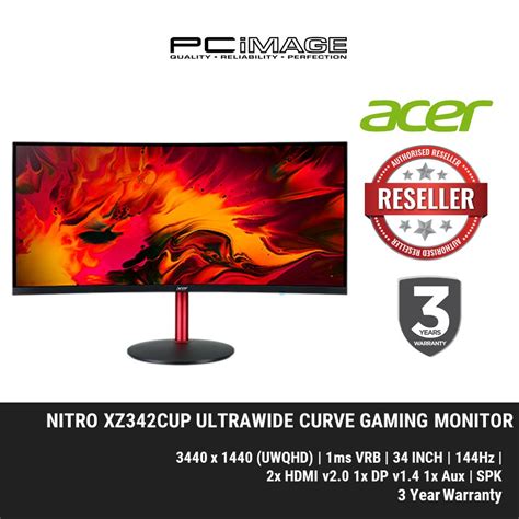 Acer Nitro Gaming Xz Cup Gaming Monitor Uwqhd Ms Hz Speaker Va Yw Shopee
