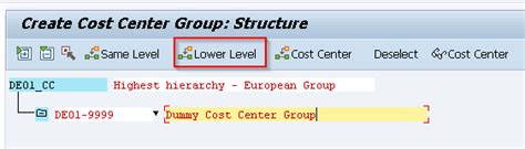 Create Cost Center Group SAP Transaction KSH