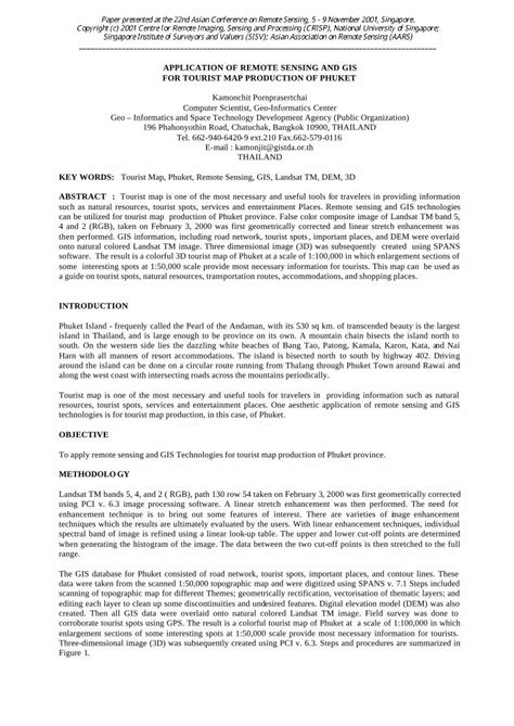 Pdf Application Of Remote Sensing And Gis For Tourist Map Production Of Dokumen Tips