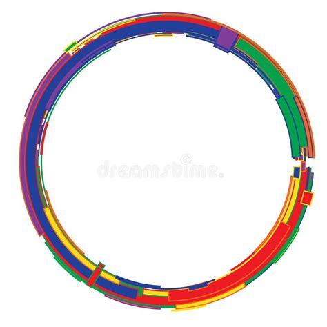 C rculo De Formas Geom tricas Coloridas Ilustração do Vetor