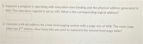 Solved Suppose A Program Is Operating With Execution Time Chegg