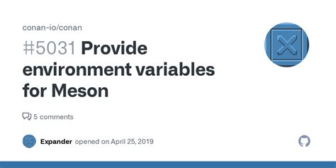 Provide Environment Variables For Meson Issue 5031 Conan Io Conan