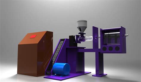 塑料挤出机solidworks 2014模型图纸下载 懒石网
