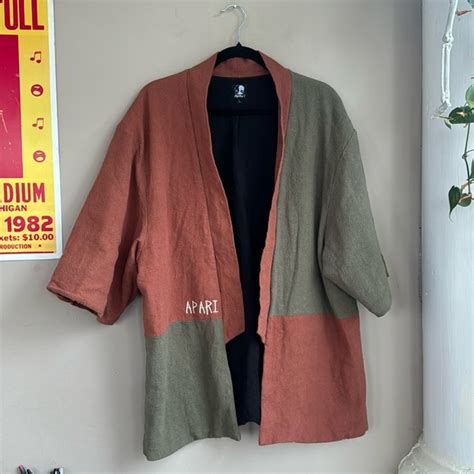 Apari Jackets And Coats Apari Colorblock Haori Matchaterracotta