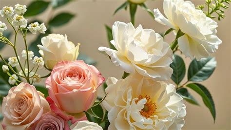Free Elegant Cream Florals Image Roses Peonies Cream Download At
