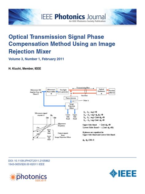 Optical Transmission Signal Phase Compensation Method Using An Image Pdf Microwave Optics