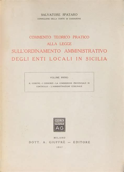 Commento Teorico Pratico Alla Legge Sull Ordinamento Amministrativo