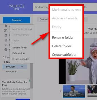 Move Emails To A Folder In Yahoo Mail Automatically