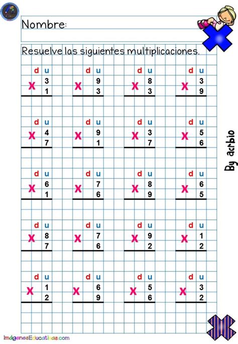 Cuadernillo Para Aprender A Multiplicar Una Y Dos Cifras Imagenes
