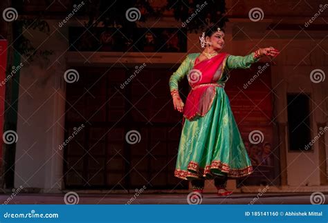 Indian Classical Dancer Performing Kathak Dance Editorial Image Image
