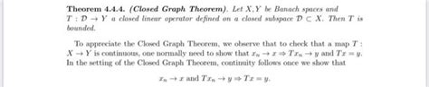 solved theorem 4 4 4 closed graph theorem let x y be