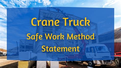 Safe Operation Of Vehicle Loading Crane Swms Work Safety Qld