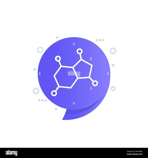 Hormone Line Icon With Molecule Vector Stock Vector Image And Art Alamy