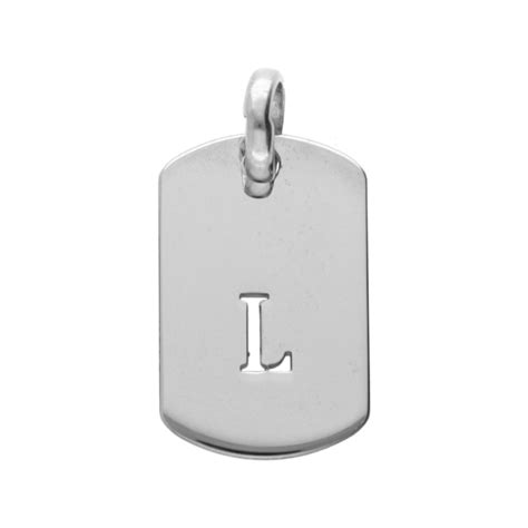 For Her Silver Tag Initials