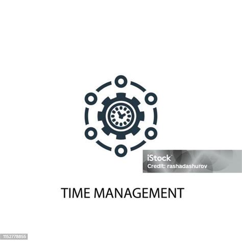 Icône Gestion Du Temps Illustration Délément Simple Conception De