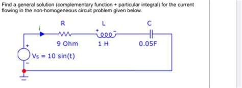 solved find a general solution complementary function