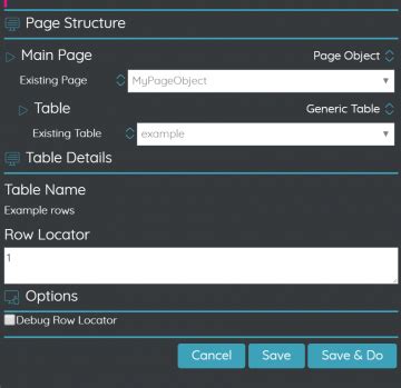 Custom Table Mapping Table HTML Provar Documentation