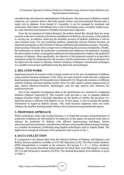 A Conceptual Approach To Enhance Prediction Of Diabetes Using Alternate Feature Selection And