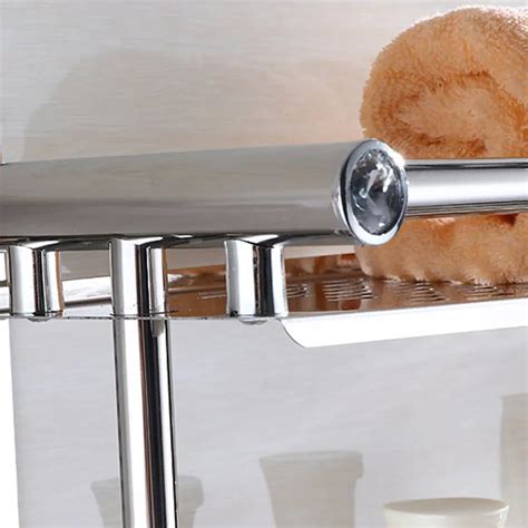 Полка для полотенец для ванной держатель для ванной комнаты двойной держатель с крючками