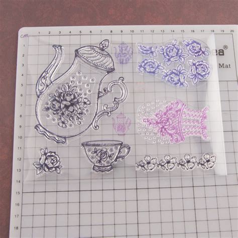 투명 투명 실리콘 스탬프 인감 Diy 스크랩북 고무 스텐실 색칠 일기 장식 사무실 학교 용품 1 개 수정 용품