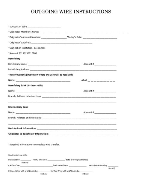 Fillable Online Pinpoint Fcu Outgoing Wire Authorization Docx Fax Email