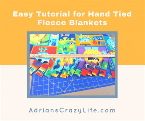 Easy Diy Tutorial For Gorgeous Tied Fleece Blankets