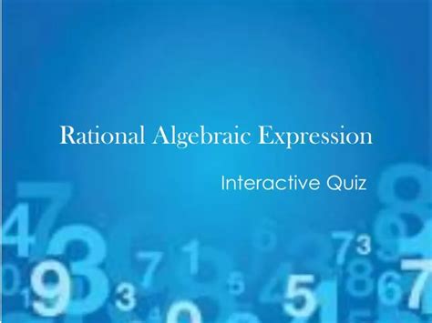 Ppt Rational Algebraic Expression Powerpoint Presentation Free