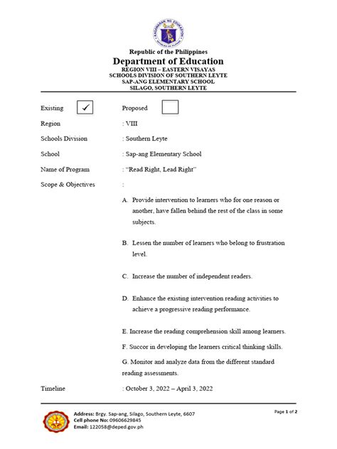 School Reading Intervention Program Pdf Reading Process Learning