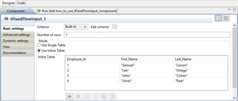 Desired Data How To Use TFixedFlowInput Component In Talend
