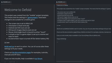 Markdown In The Editor Questions Defold Game Engine Forum
