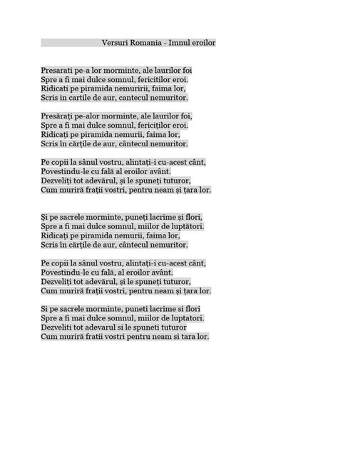 Imnul Eroilor Pdf