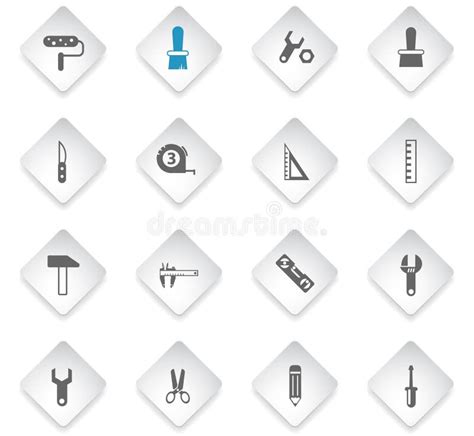 Sistema Del Icono De Las Herramientas Del Trabajo Ilustración Del