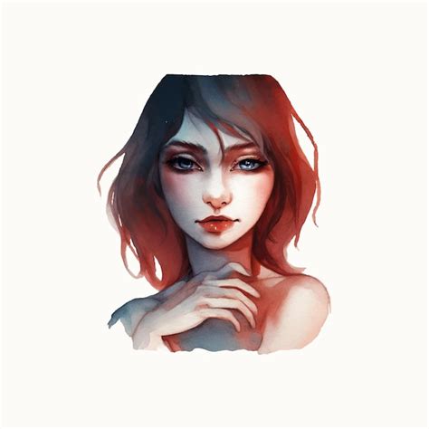 Premium Vector Illustration Of A Beautiful And Tender Vampire Watercolor