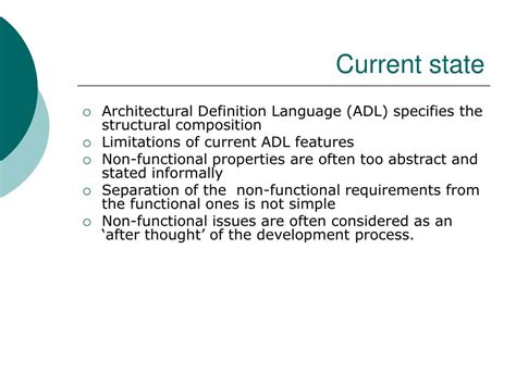 Ppt Addressing Non Functional Properties In Software Architecture Using Adl Powerpoint