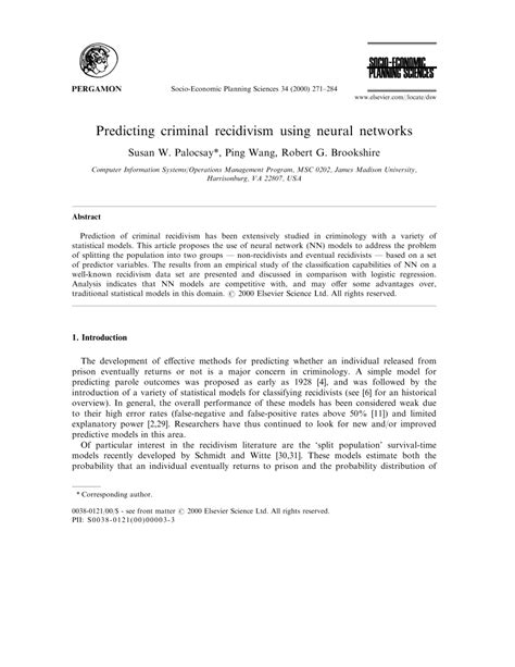 Pdf Predicting Criminal Recidivism Using Neural Networks