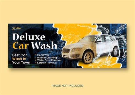 Car Wash Social Media Facebook Cover And Car Washing Service Web Banner