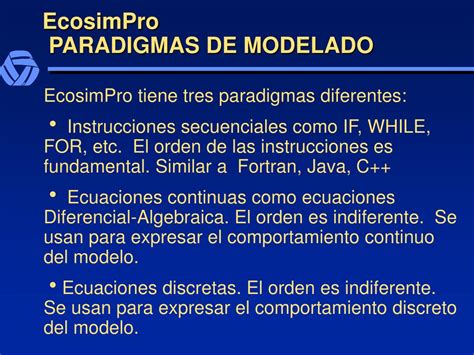 Ppt Ecosimpro Generalidades Powerpoint Presentation Free Download Id3925716