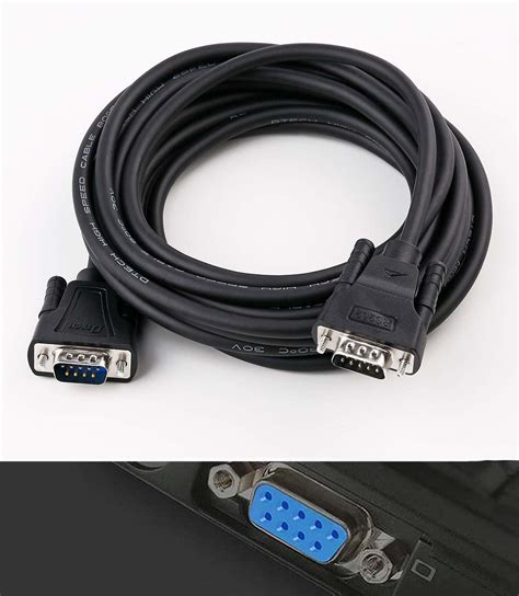 GetUSCart DTech Ft DB Serial Cable Port Male To Male RS Straight Through Pin Data Cord