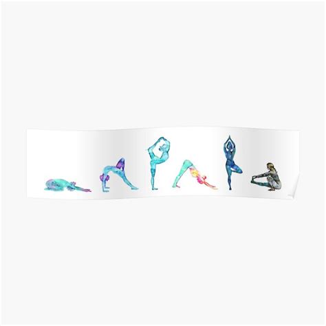 Yoga Flow Poster By Balgrittella Redbubble
