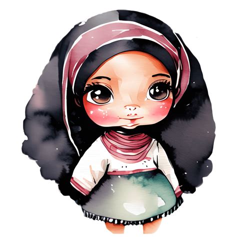 Stunning African American Muslim Anime Girl Graphic · Creative Fabrica
