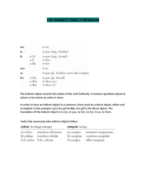 16 The Indirect Object Pronoun Pdf Linguistic Typology Syntax 16 The Indirect Object Pronoun Pdf Linguistic Typology Syntax