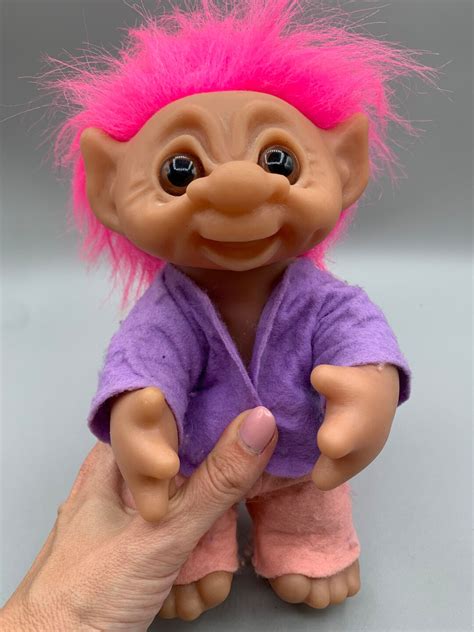 Thomas Dam Vintage Troll Collectible Figure Figurine Denmark Vintage Pink Hair Scandinavian
