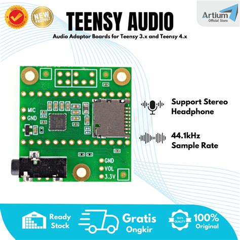 Jual Teensy 4 Audio Shield Rev D Compatible With Teensy 4 0 And