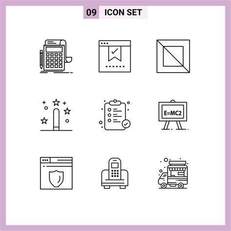 Mobile Interface Outline Set Of 9 Pictograms Of Programing Development