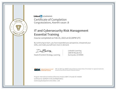 keerthi vasan b on linkedin certificate of completion